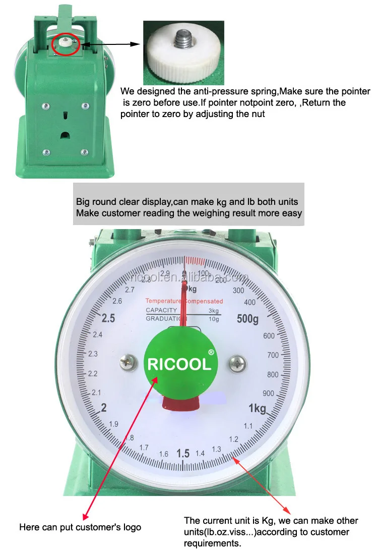 3kg Mechanical Dial Type Old Style Weighing Spring Scale| Alibaba.com