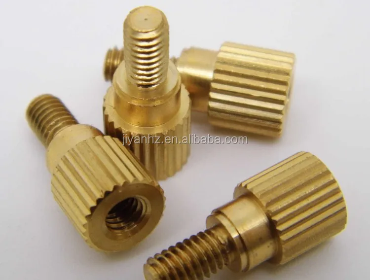 Round Cnc Machining Parts Brass Threaded Insert Nut And Bolt For ...