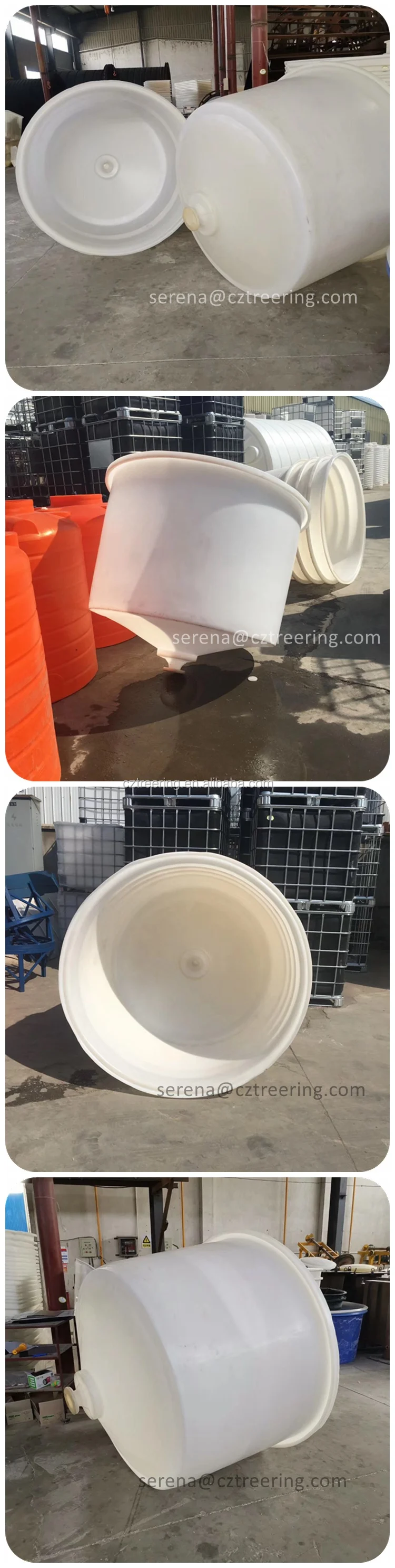 Rotomolding Open Top Cone Bottom 1500l Pe Fish Hatchery Tank Of ...