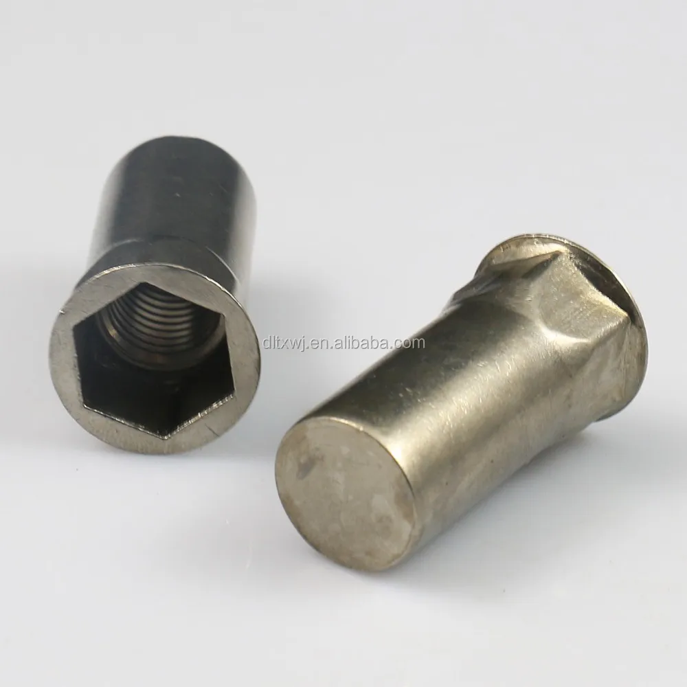Steel Flat Head Hex Socket Semi Tubular Rivet Nuts - Buy Tubular Rivet ...