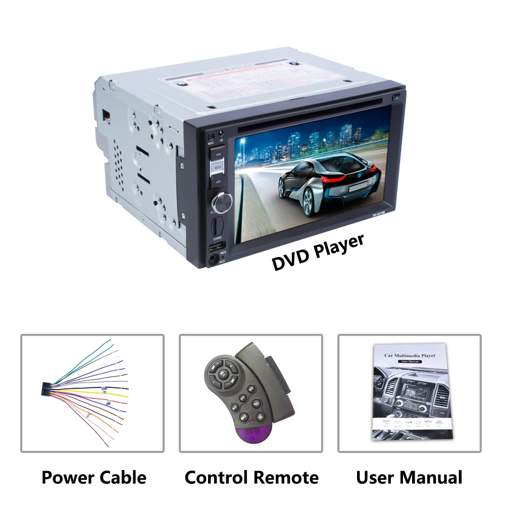 2 Din Car Dvd Stereo Multimedia Universal Player With Bt/sd/usb - Buy 2 ...