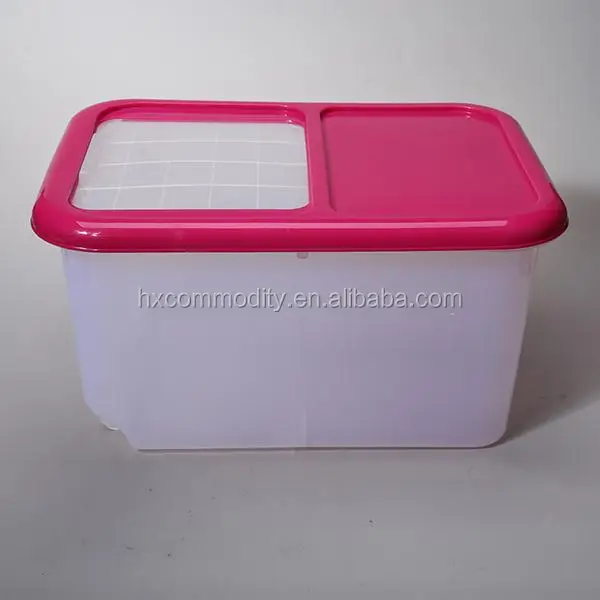 25kg Capacity Airtight Pp Plastic Kitchen Rice Storage Container With ...