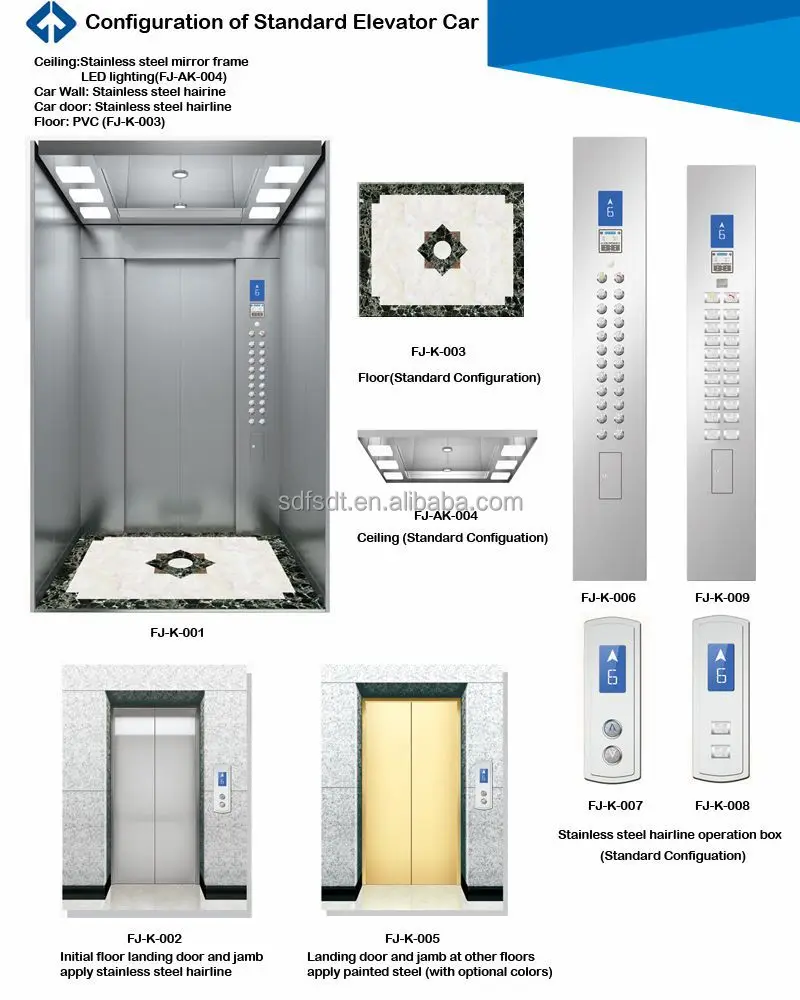 Passenger Elevator - 1350kg Capacity, AC Drive, Marble Floors