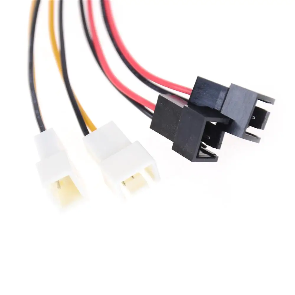 12v / 5v DC for CPU PC Case Fan 4-Pin Molex to 3-Pin Adapter