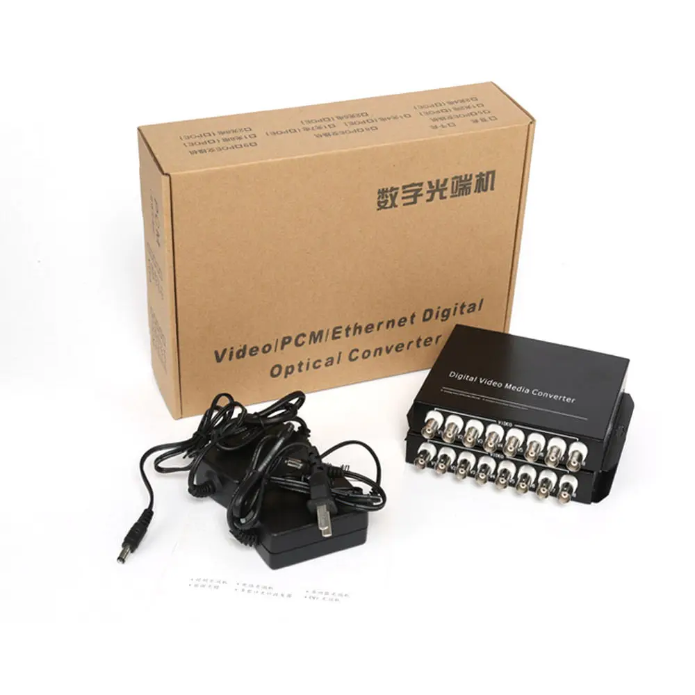 8 Channels Video Media Converters With Rs485 Data Video Fiber Optic ...