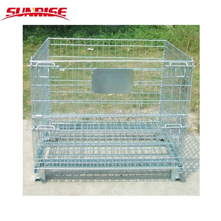Wire Mesh Container Pallet Metal Logistic Box Steel Stackable ...