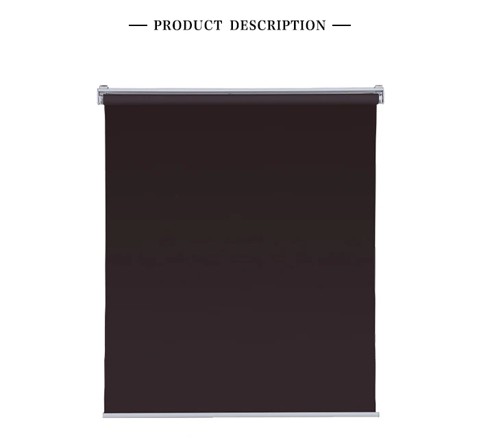 Cordless Roller Shades 100% Blackout Slow Rise Spring Loaded Blinds ...