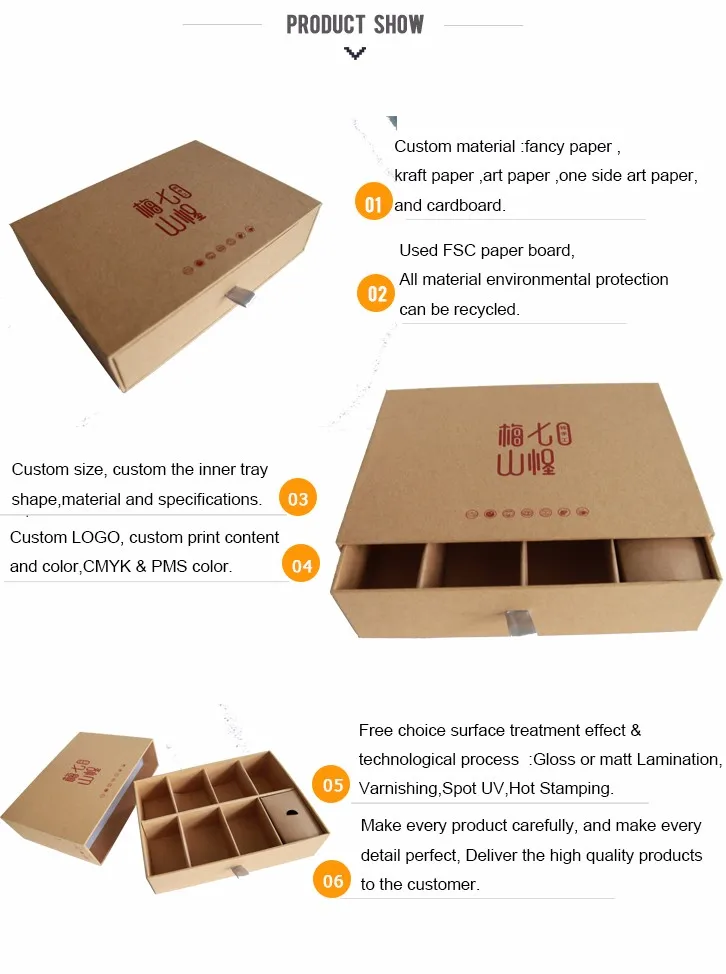 Kraft Cardboard Drawer Box Partitions - Buy Drawer Box With Partitions ...