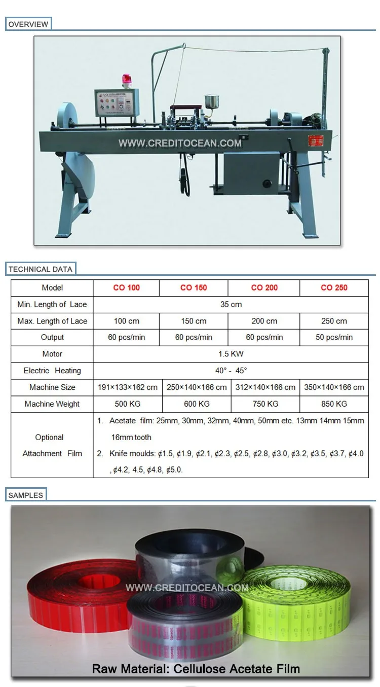 Credit Ocean Automatic Bag Lace Tipping Machine - Buy Tipping Machine ...