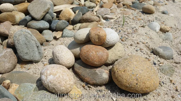Unpolished Mixed Color Small Flat River Pebble Stone For Sale - Buy ...