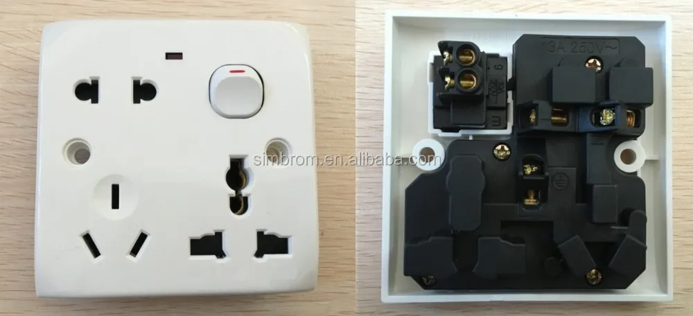 Bangladesh 8pins Wall Switch Socket 1 Gang Switch 6 Pin Universal ...