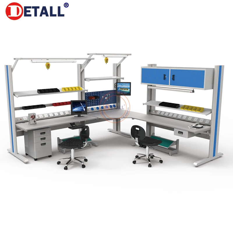 Detall- Esd Assembly Line Working Table with LED Lighting