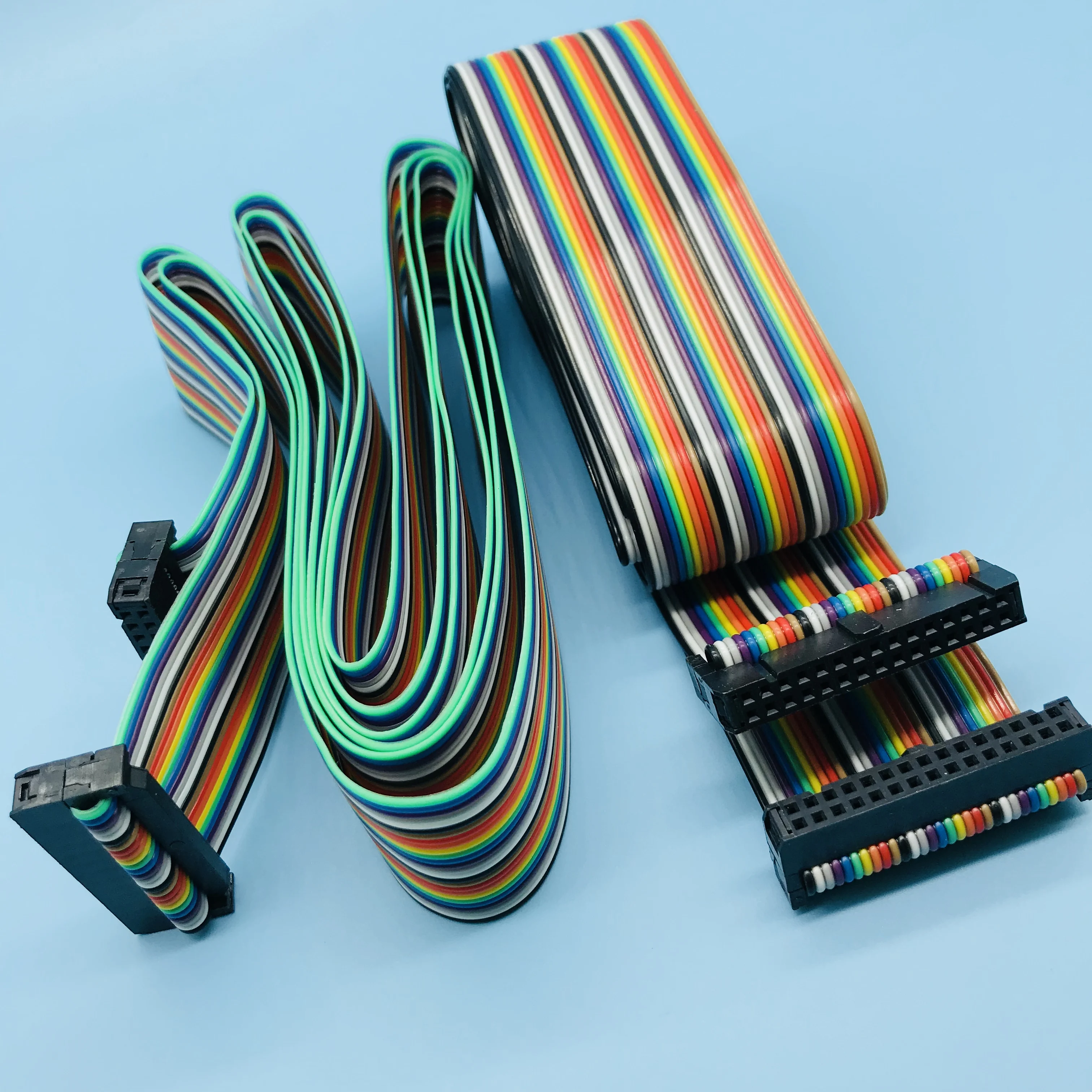 8 16 20 24 32 40 50 60 Pin Rainbow Color Ribbon Flat Cable 2.0 2.54mm ...