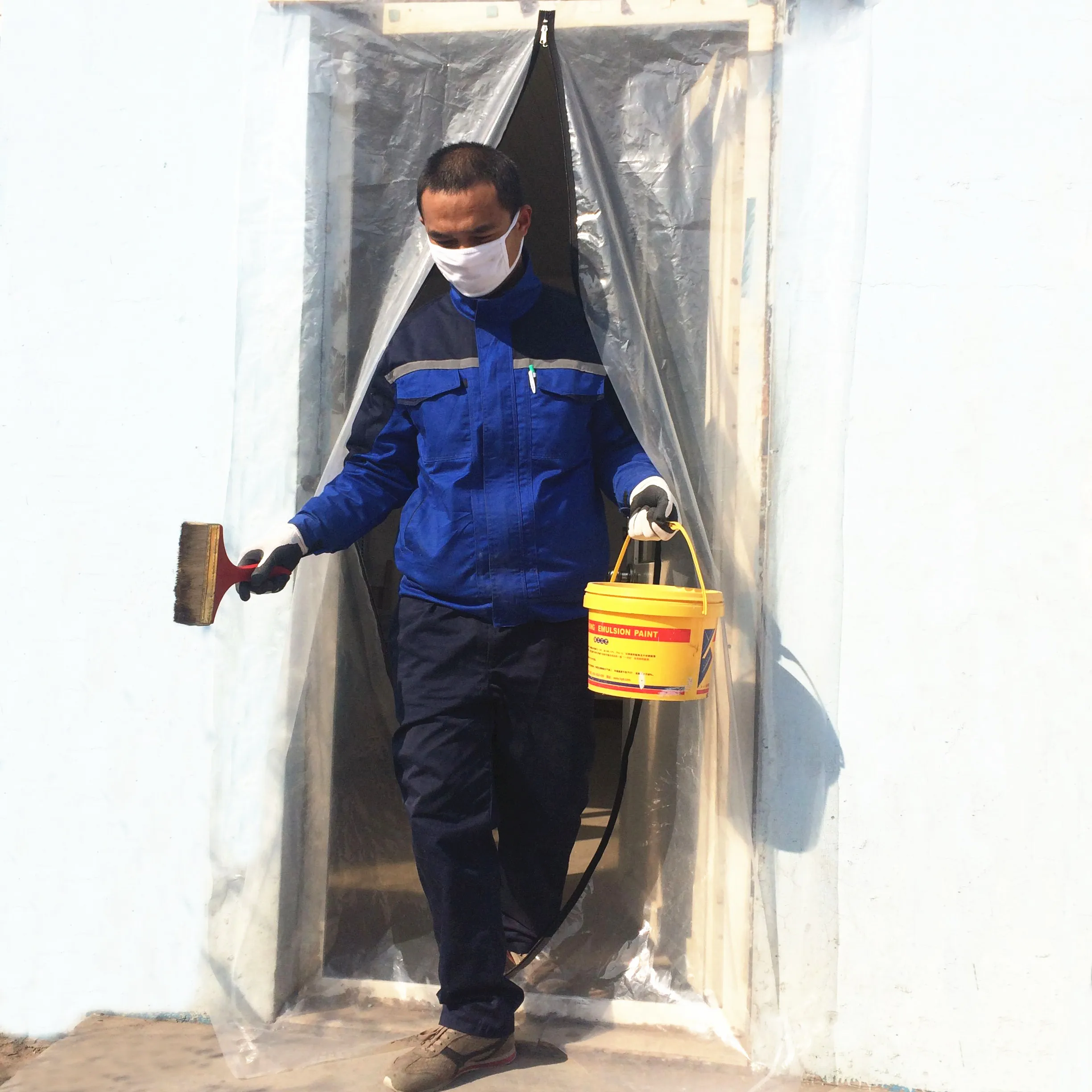 Dust Barrier Pe Protection Door With Zipper 1m X 2m - Buy Door With ...