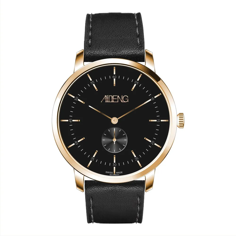 Fashion Black Dial Rose Gold Watches Men Wristwatch - Buy Rose Gold ...