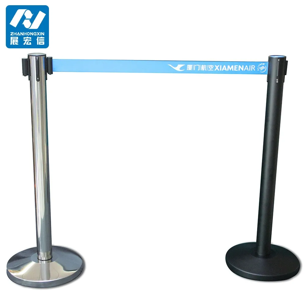 Retractable Belt Poles With Red Ribbon Cassette And Cafe Barrier - Buy ...
