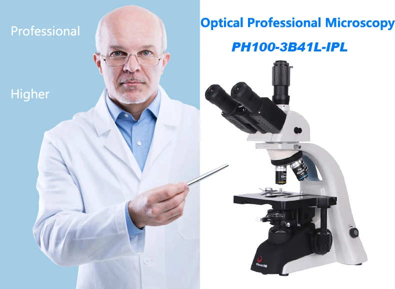 Phenix Compound PH100 Series 40X-1600X Trinocular Microscope
