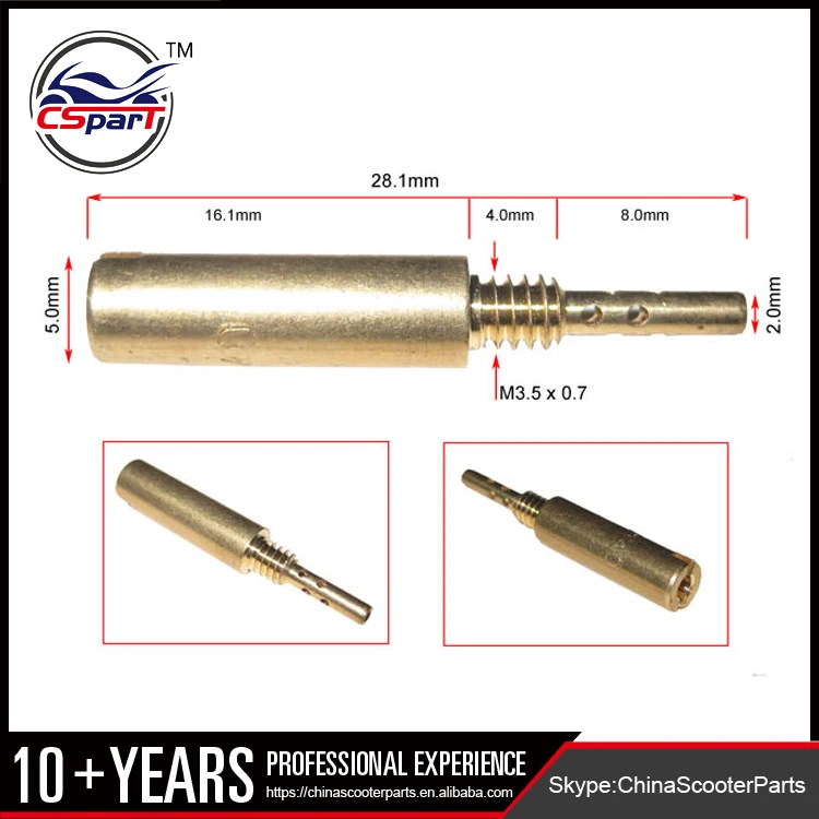 28mm Length 5mm Head M3.5*0.7 Thread Pilot Slow Jet For Mikuni Keihin ...