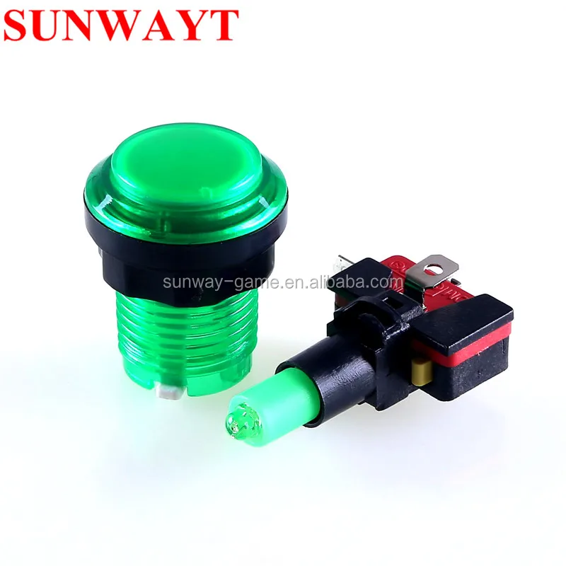 32mm Arcade Game Machine Transparent Waterproof 5v/12v Small Round Led ...