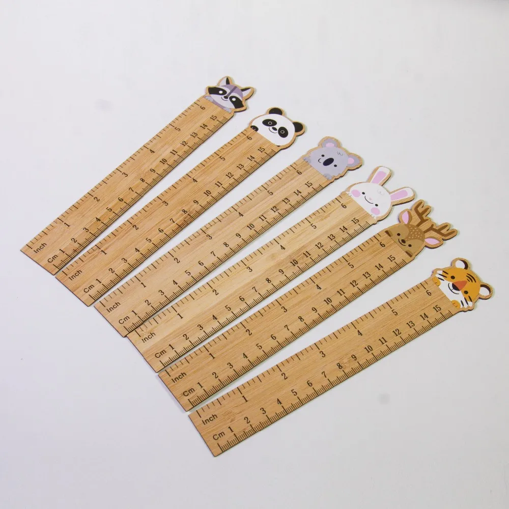 Wooden Ruler Cartoon Animal Printing Ruler For School Kids - Buy ...