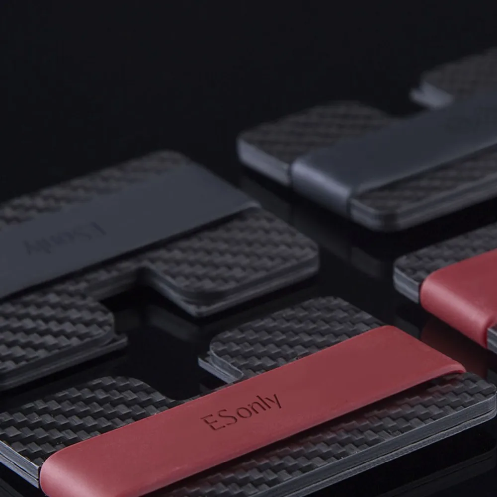 Mini Safe Wallet Carbon Fiber Credit Card Wallet With Rubber Band - Buy ...