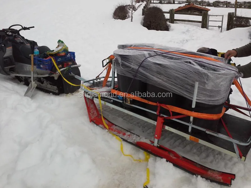 200kgs Max Load Quad Log Sled/ Timber Transport Sled Skis/ Tractor Snow ...