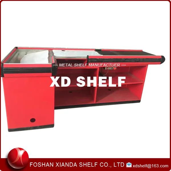 Cashier Checkout Counter With Conveyor Belt Luxury Checkout Desk For ...