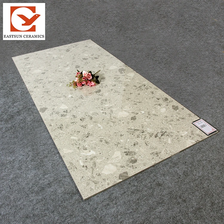 800x1600 Fireproof Grey Color Matte Terrazzo Homogeneous Floor Tiles ...