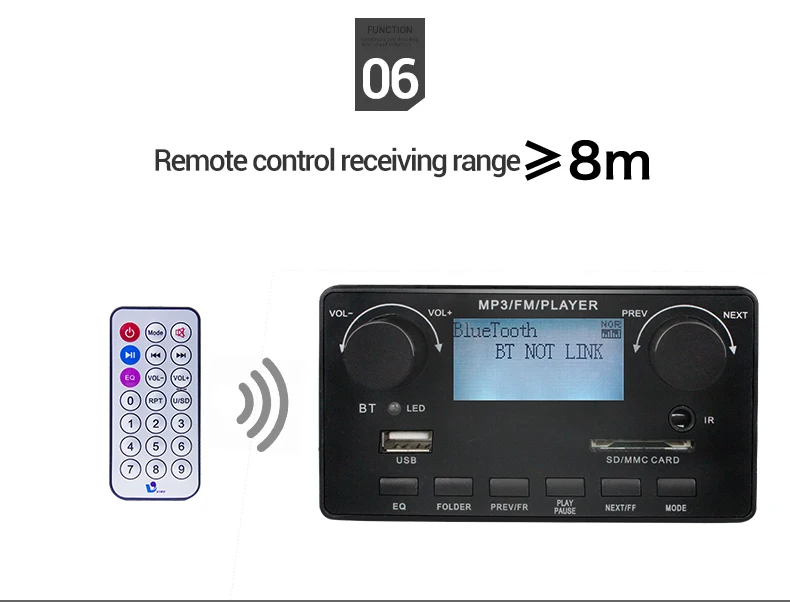 VIRE Lcd Display Bluetooth MP3 Decoder Board Module Support FLAC Audio ...