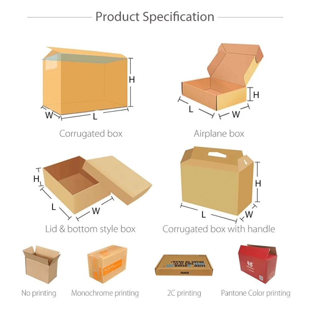 Custom Printing Cheap Corrugated Cardboard Boxes Factory Direct Colored ...