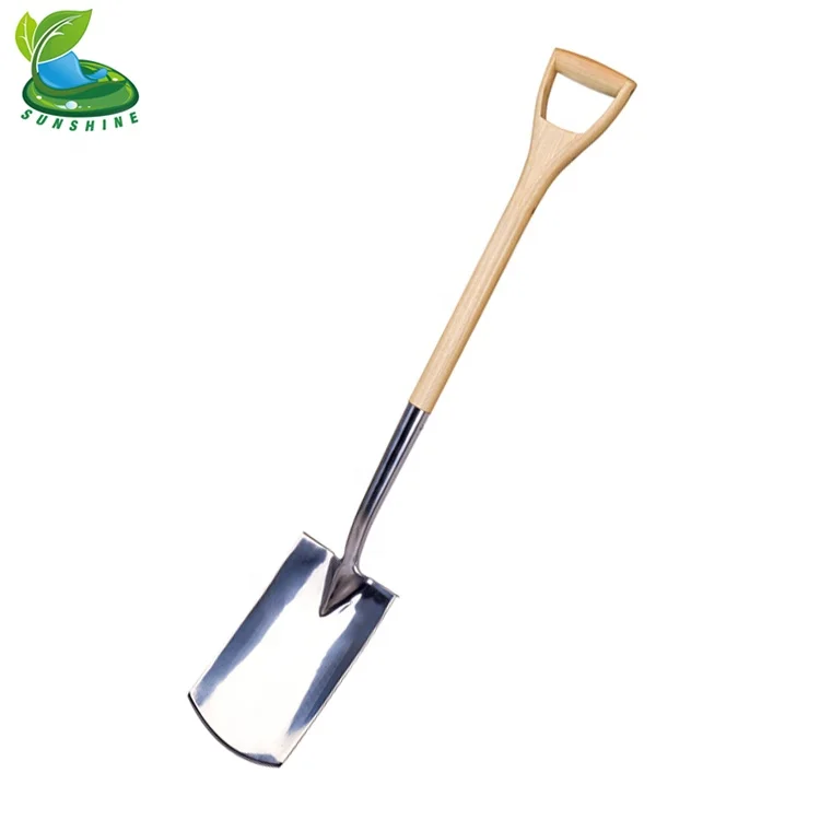 Outdoor D-shape Digging Spade With Hardwood Handle Mini Snow Shovel ...
