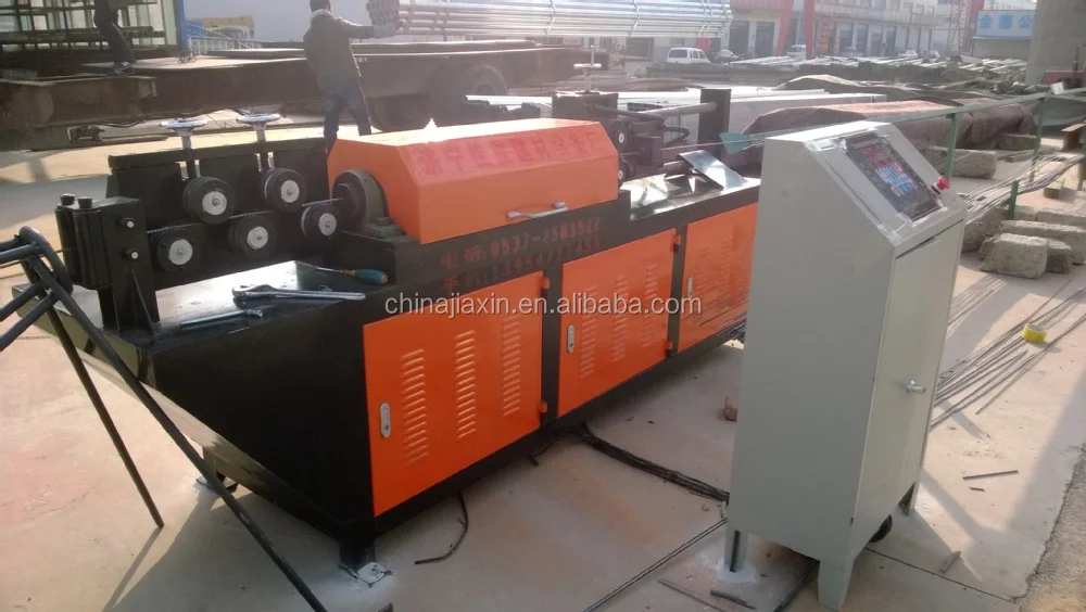 Máquina de corte y enderezadora de alambre de acero para barras de ...
