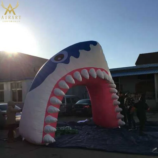 Customized Inflatable Shark Mouth Shape Arch Lighting - Buy Inflatable ...