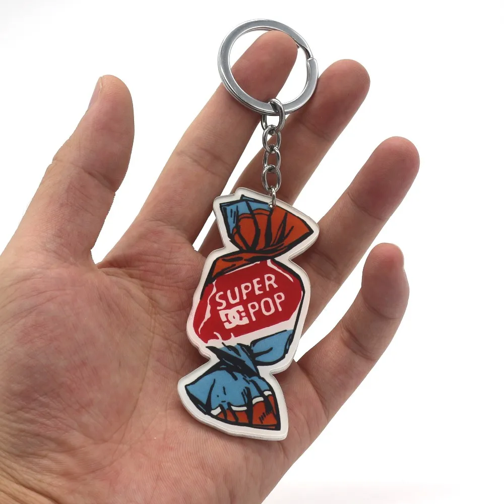 Custom Logo 2d Cute Anime Key Chains Printed Acrylic Keychain With Logo ...