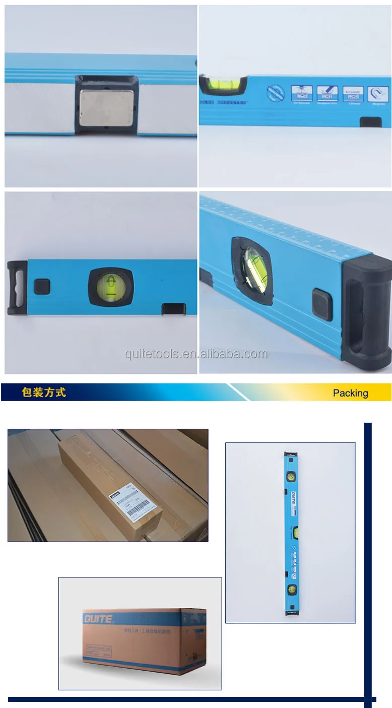 Aluminum Frame 1000mm Water Level Ruler For Sale With 3 Accuracy Shock ...