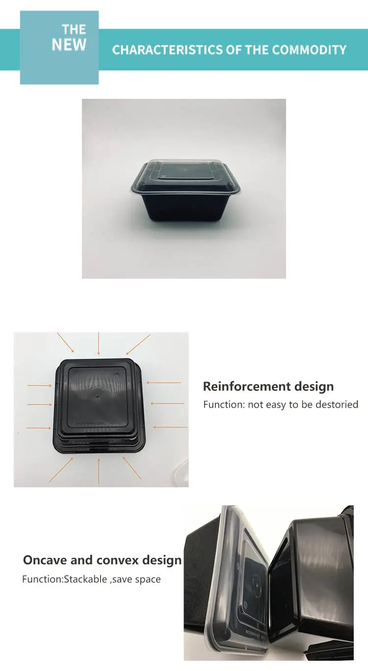 2 layer 3 compartment disposable plastic square lunch box| Alibaba.com