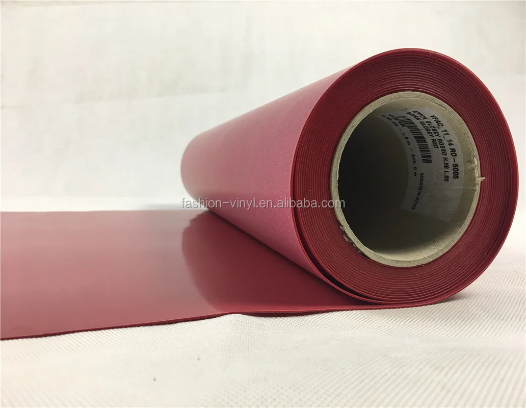 Red 1mm Thick 3D Rubber Heat Transfer PU Vinyl for Clothing