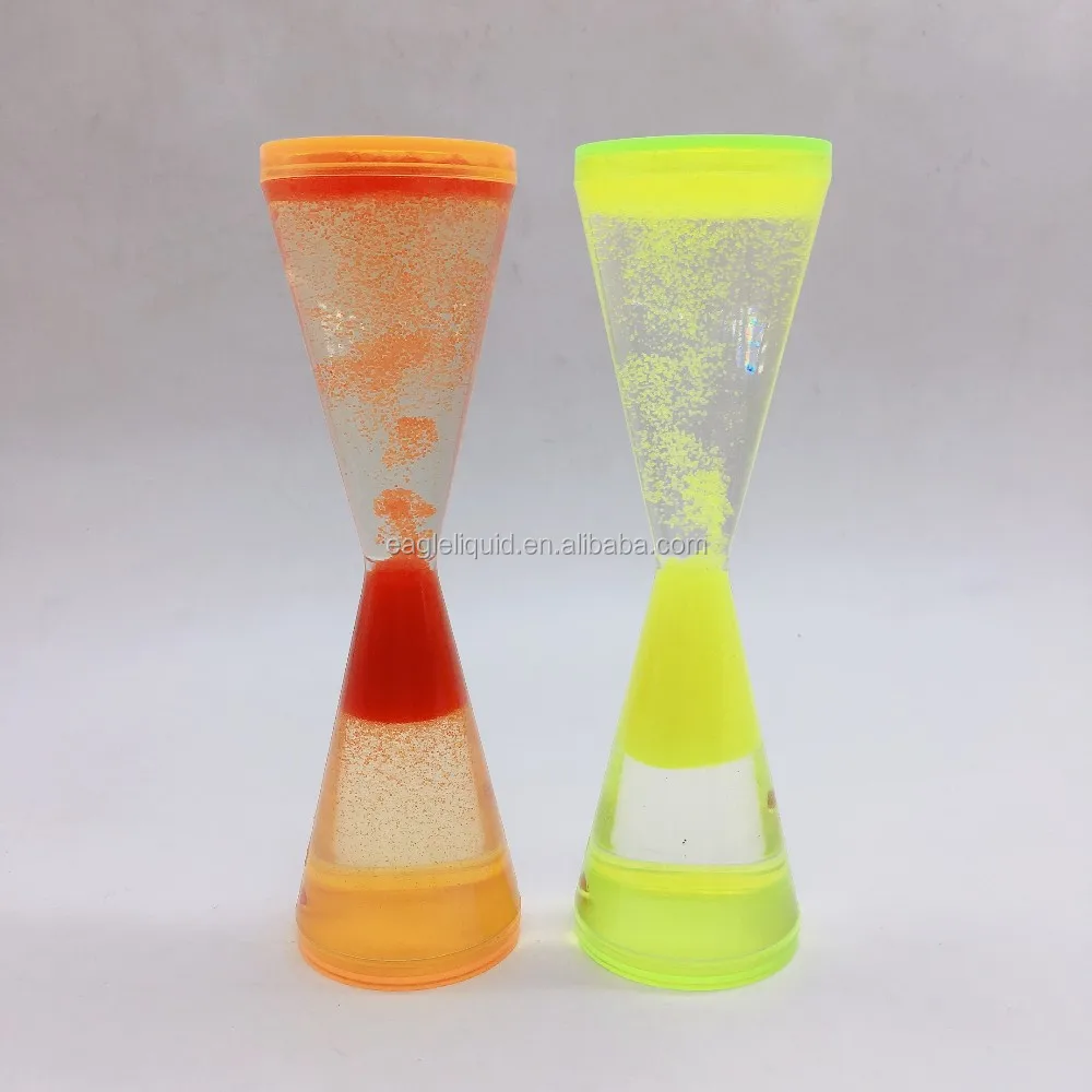 Heart Liquid Sand Timer Upward Hourglass With Floating Resin Floater ...