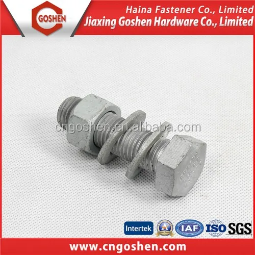 M24 Zinc-plated Grade 8.8 Carbon Steel Hex Head Bolt With Nut And ...