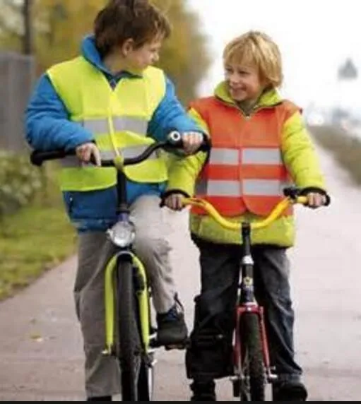 Fluorescent Yellow High Visibility Children Reflective Safety Vest ...