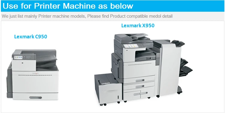Compatible Lexmark C950x2kg C950x2cg C950x2mg C950x2yg Toner Cartridge ...