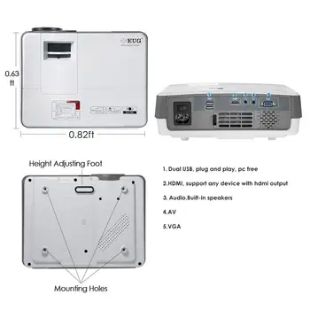 Data Show Projector Led Mini Video Home Cinema Projector - Buy Data ...