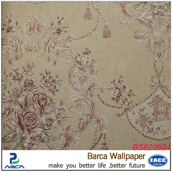 Rococo Style 3d Wallpaper Silk Material Wallpaper For Sale - Buy Rococo ...