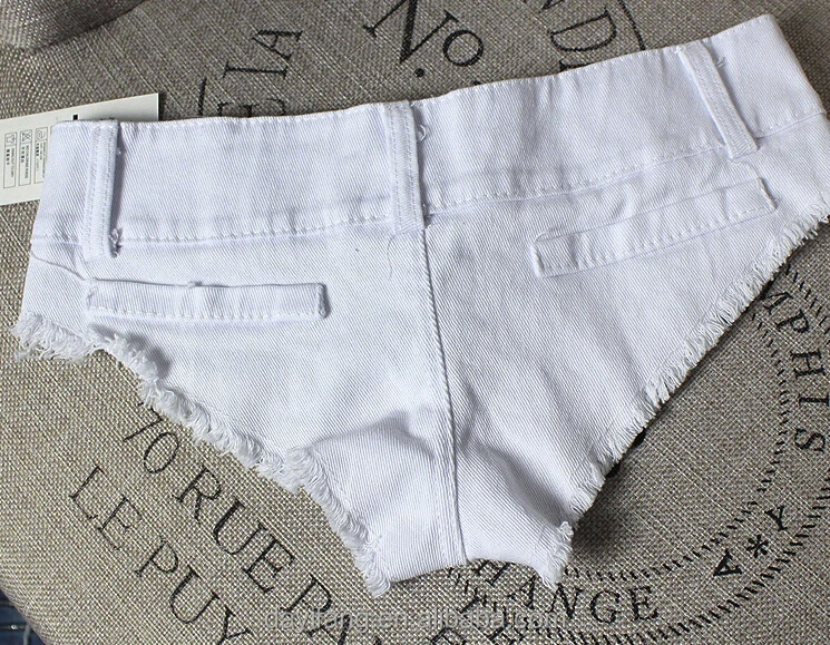 Fashion Women Super Low Waist Micro Mini Denim Shorts Sexy Club Shorts ...