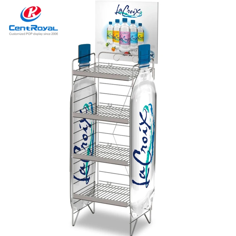 Modern Design Supermarket Metal Water Bottle Display Stands - Buy Water ...