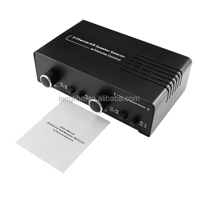 2 Channel A B Speaker Selector Dual Audio Switch With Volume Controls ...