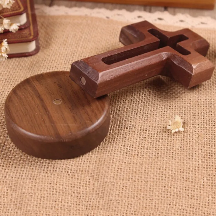 Black Walnut Wood Cross Stand Jerusalem Crucifix Stand Hand Made - Buy ...