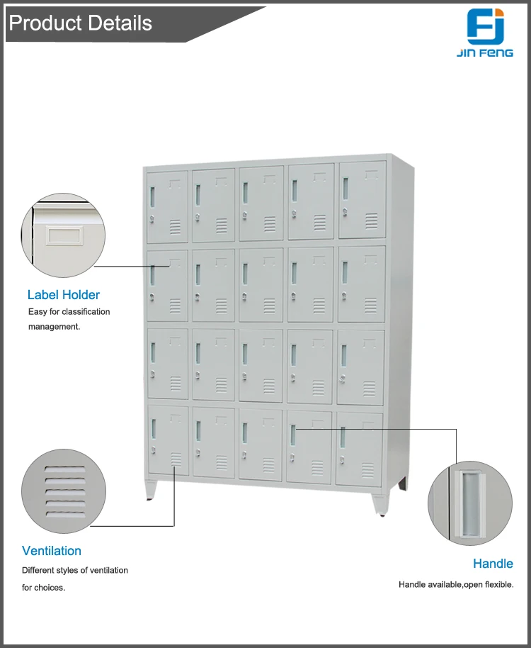 20 Door Employee Lockers with Legs JF-5B4A - Durable & Stylish