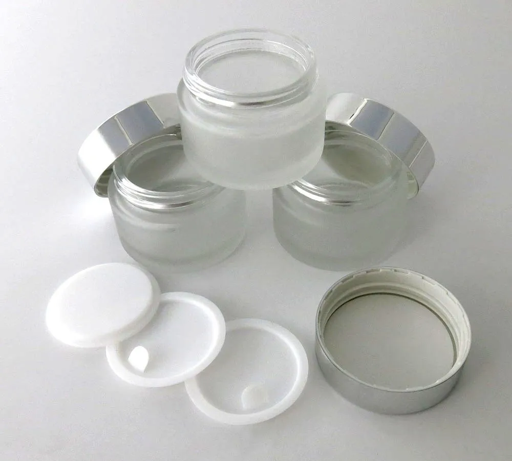 Shop Our Factory Sale - Clear Glass Cream Jars with Lids