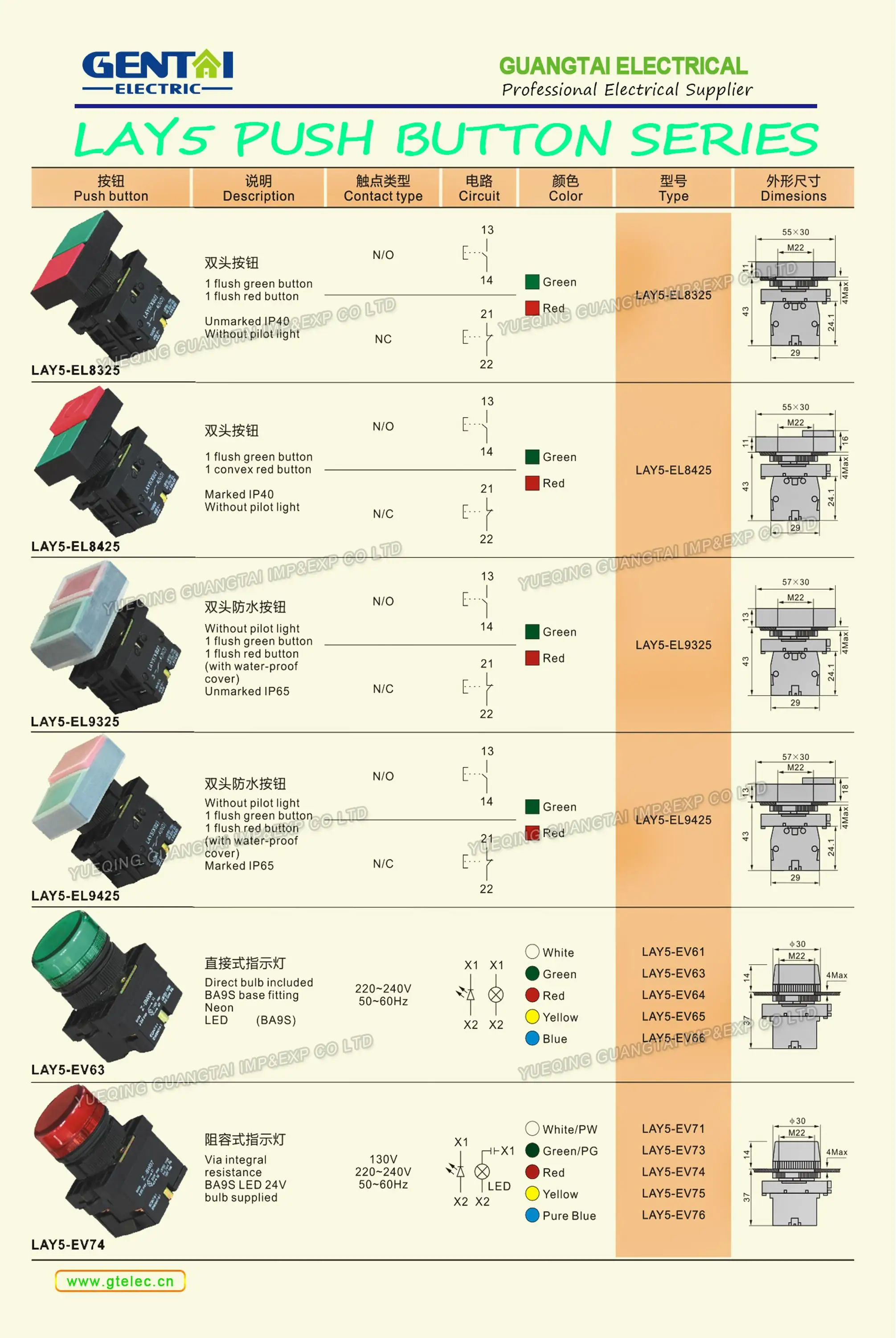 High Quality Electrical Handle Selector 2 Position Stay Put Push Button ...